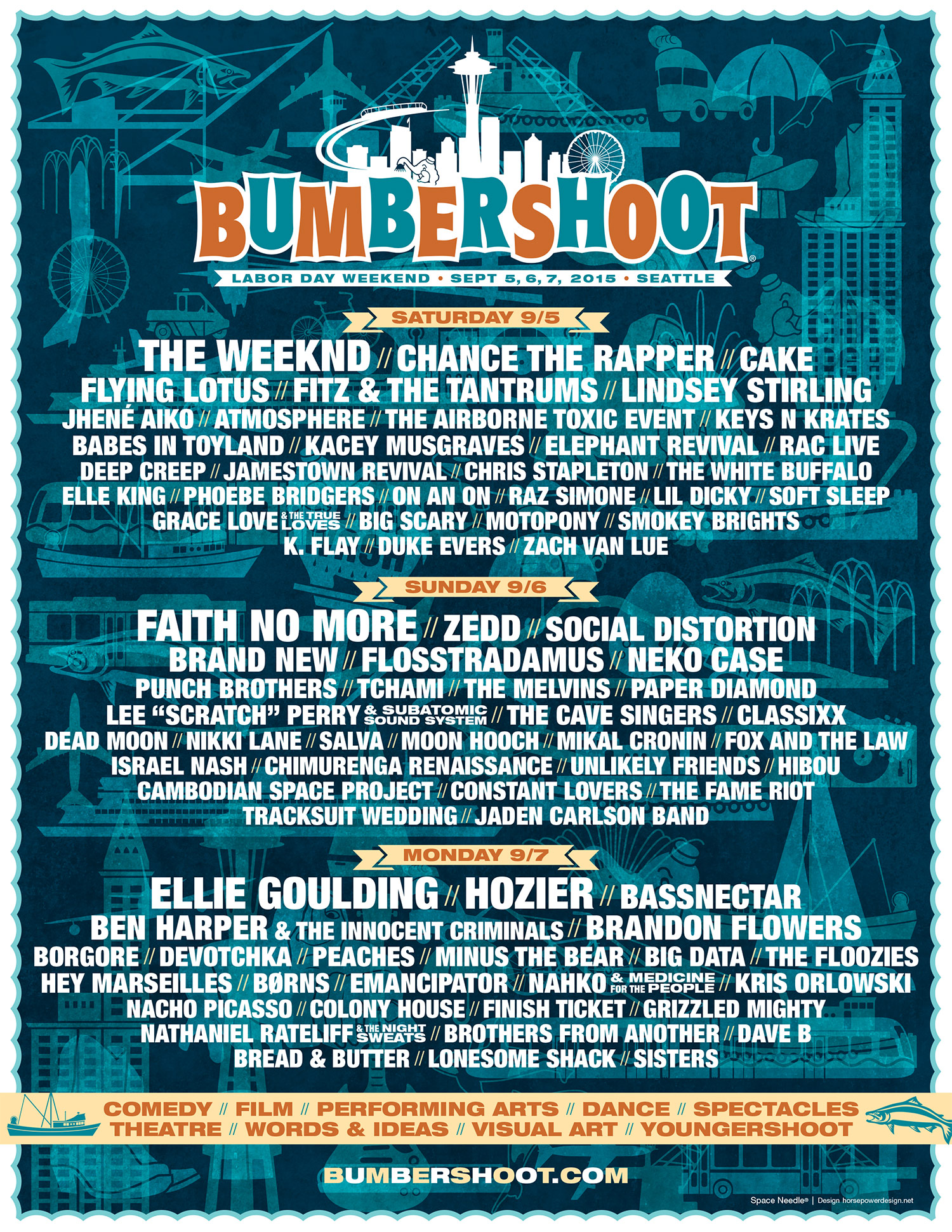 Bumbershoot 2015 Lineup