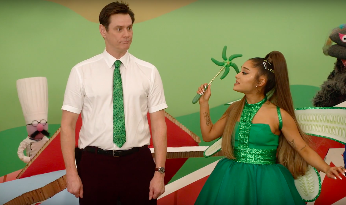 Watch Ariana Grande Sing With Jim Carrey & Catherine Keener On Kidding
