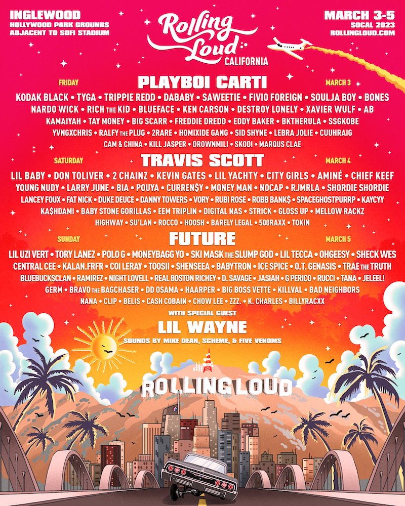 Rolling Loud Los Angeles 2023 Lineup Revealed: Playboi Carti, Travis ...