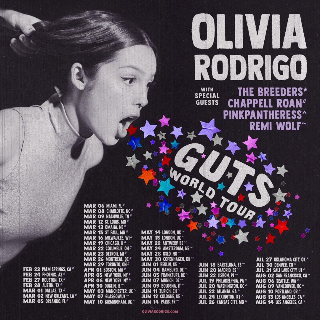 Olivia Rodrigo Announces GUTS World Tour With The Breeders, Chappell ...