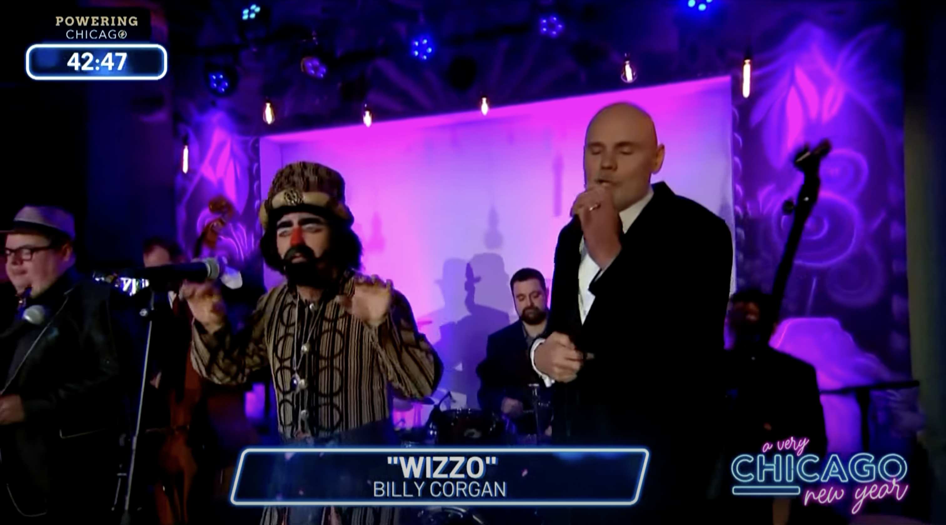 Watch Billy Corgan Perform With Wizzo The Wizard On NBC Chicago's NYE ...