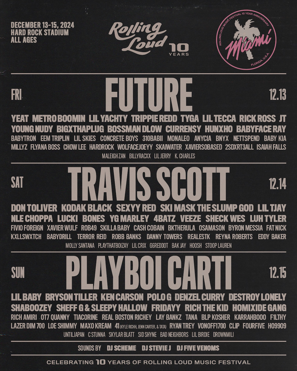 Rolling Loud Miami 2024 Lineup Has Playboi Carti, Travis Scott, Future ...