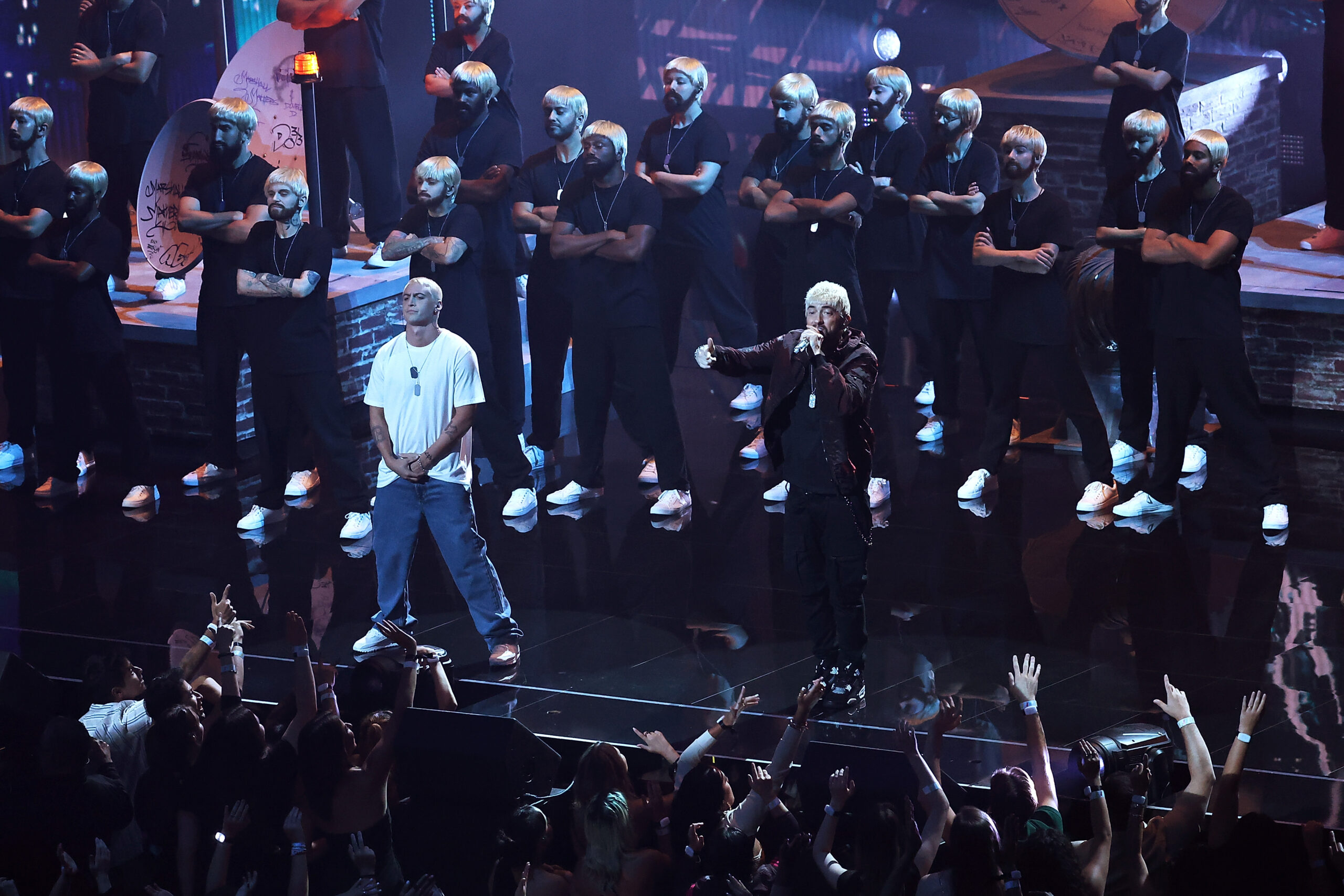 Watch Eminem Open The VMAs With "Houdini" And His New Jelly Roll Collab