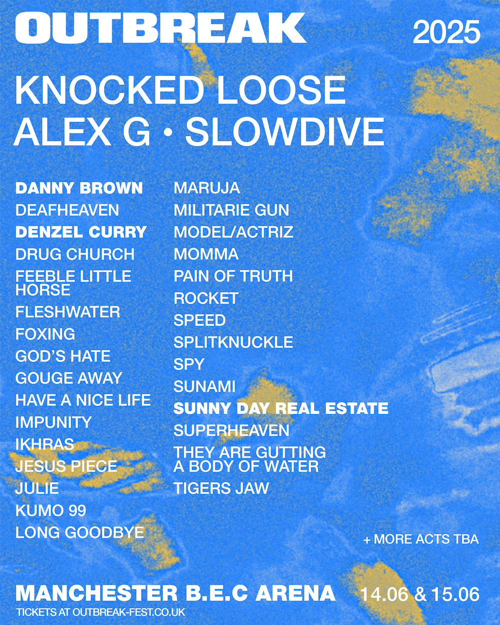Sick-Ass 2025 Outbreak Fest Lineup Has Knocked Loose, Alex G, Slowdive ...