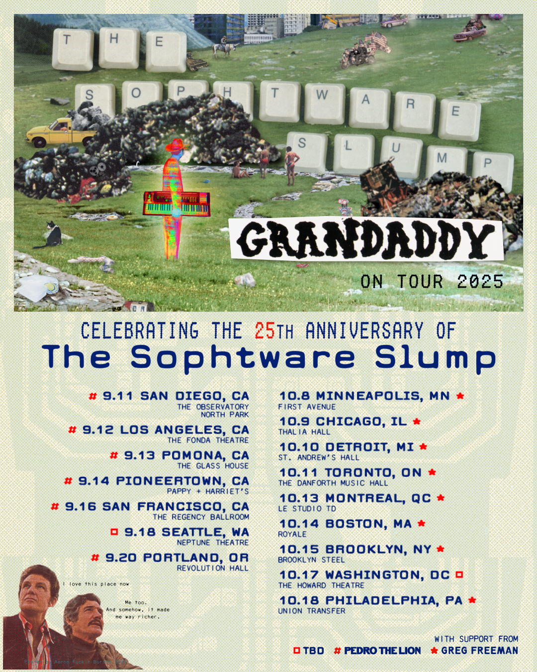 Grandaddy Announce The Sophtware Slump 25th Anniversary Tour With Pedro ...