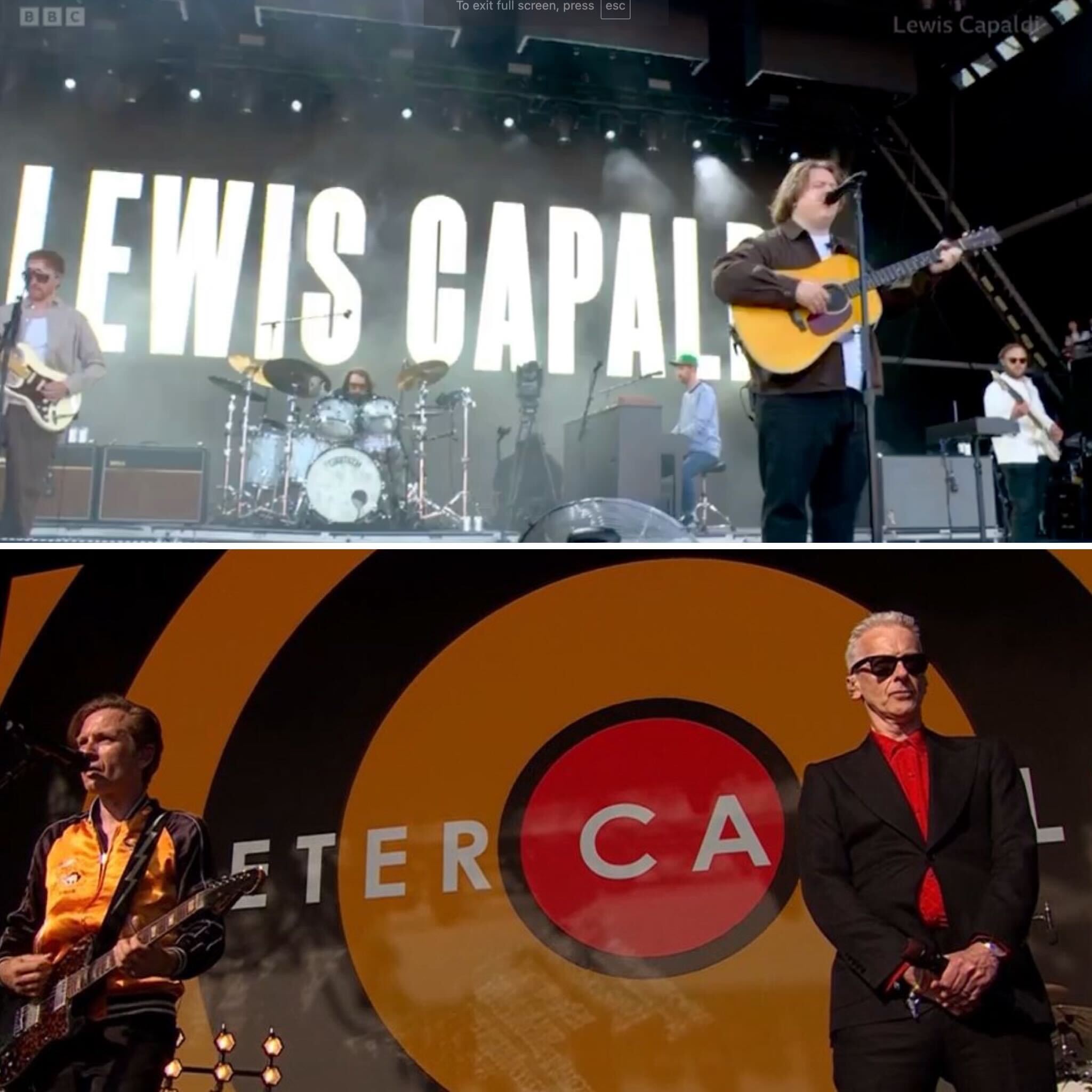 Lewis And Peter Capaldi Make Surprise Appearances At Glastonbury
